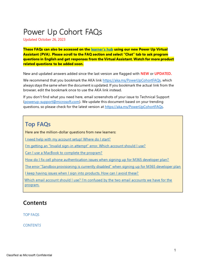 Power Up Program FAQs and Support Guide | PDF | Http Cookie | Screenshot