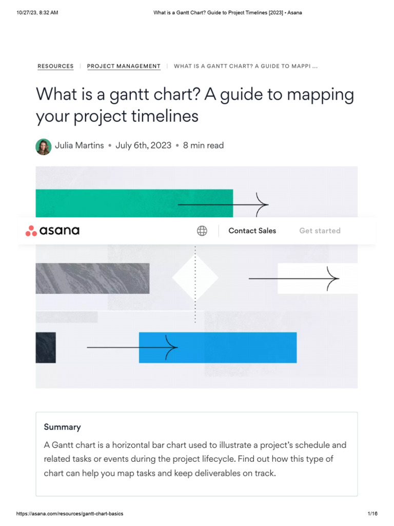 What Is A Gantt Chart - Guide To Project Timelines (2023) - Asana | PDF ...