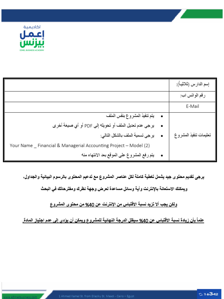 Financial & Managerial Accounting Module Project - Model 2 | PDF