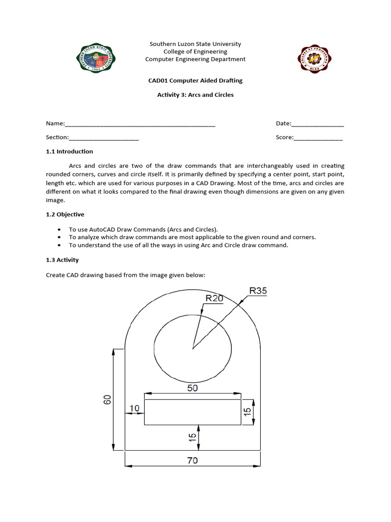Cad01 Activity 3 Pdf Curve Geometry
