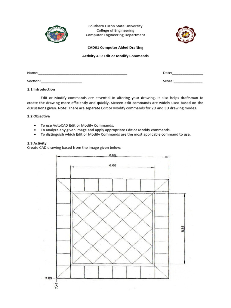 CAD01 - Activity 4.5 | Download Free PDF | Technical Drawing | Software