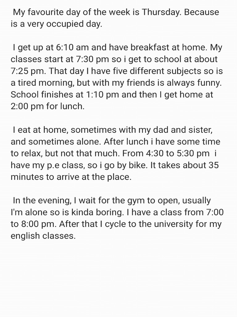 My Favourite Day | PDF