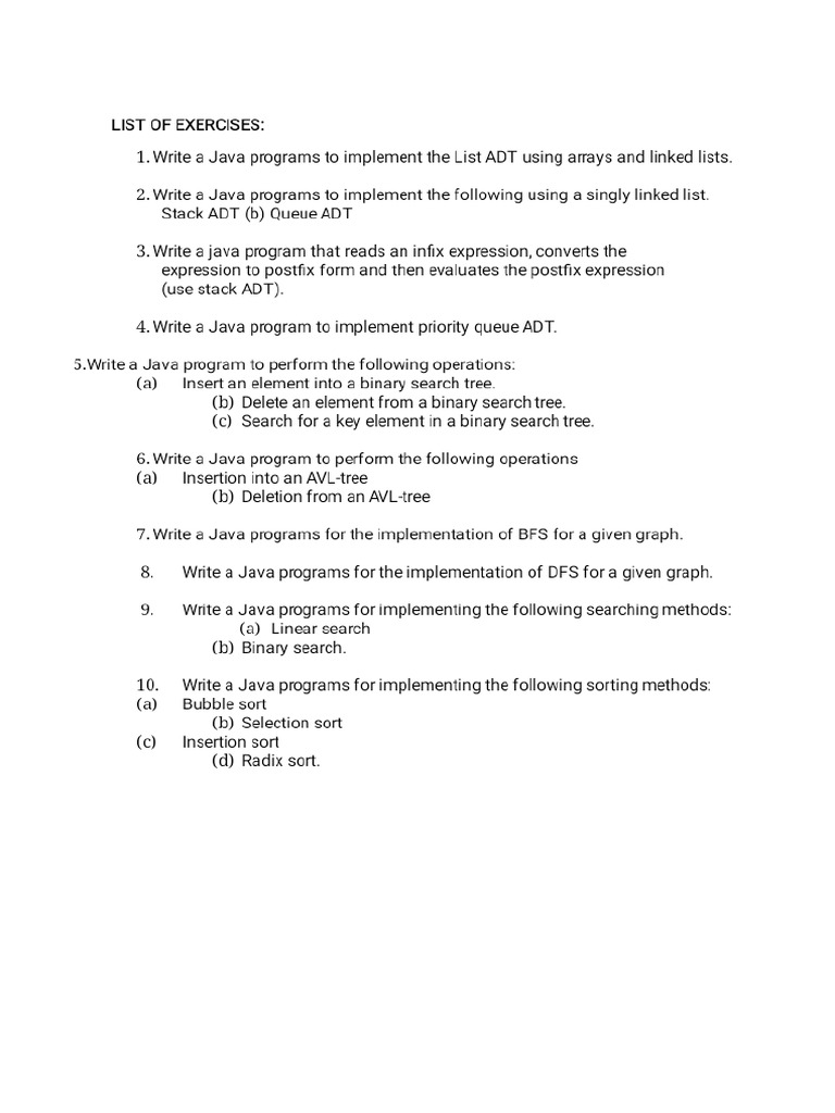 DS Using Java Lab (University Program) | PDF DS Using Java Lab (University Program) | PDF