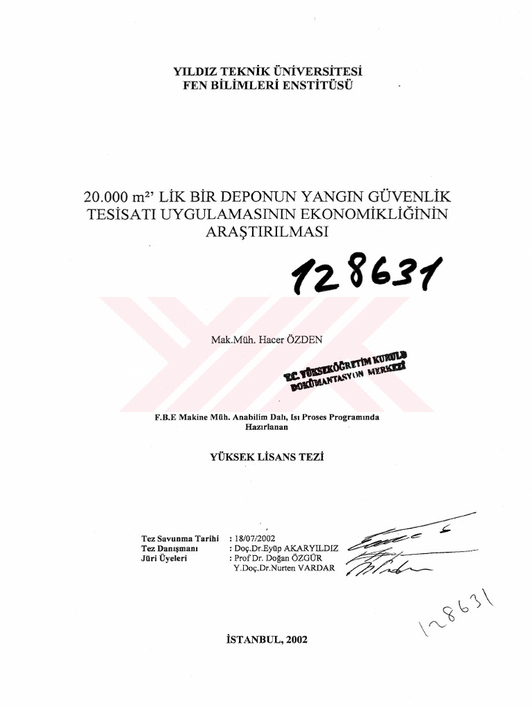 20000m2 Depo Yangin Proje Notlari | PDF