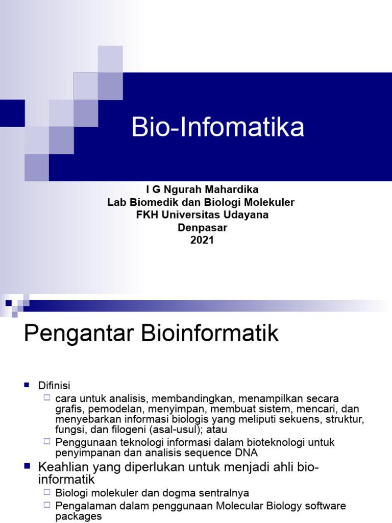 Bioinformatika FKH 2022 | PDF | Komputer