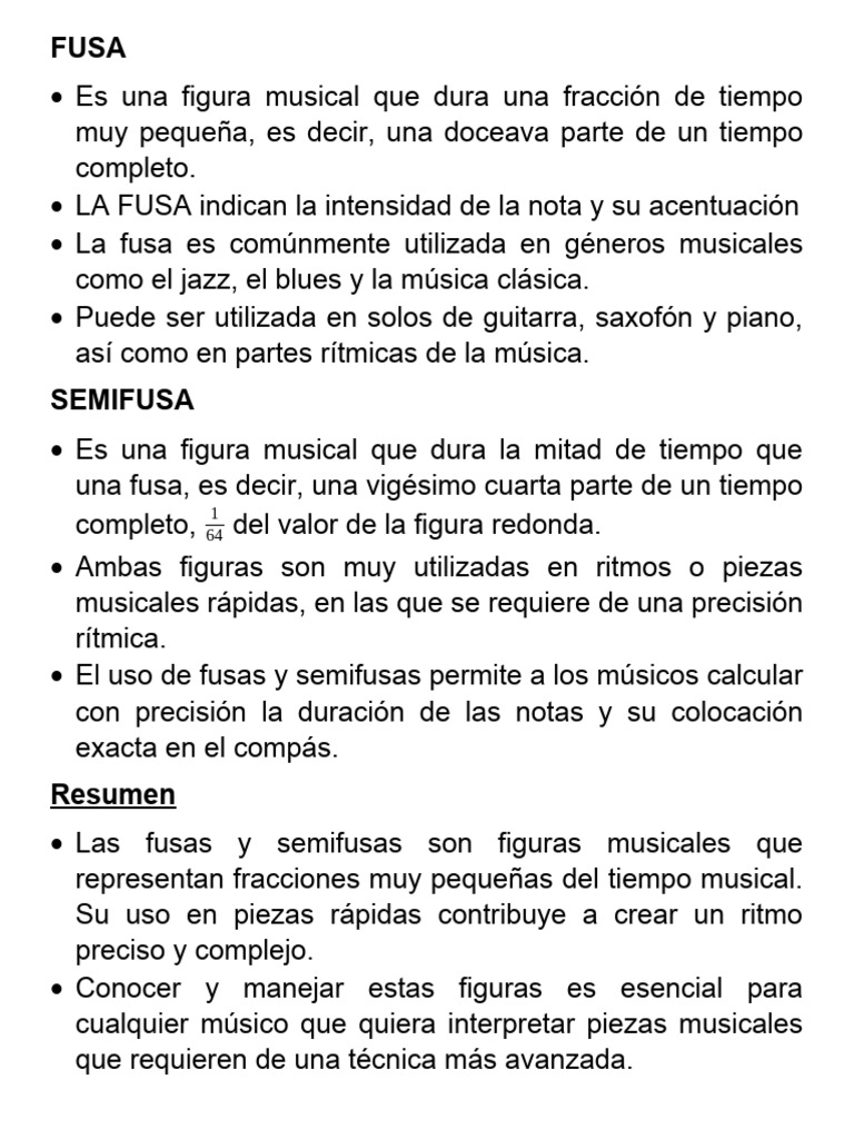 Fusa y Semifusa Arte | PDF