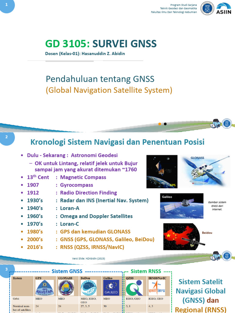 Survei GNSS 2 - Pendahuluan Tentang GNSS - 2023 | PDF