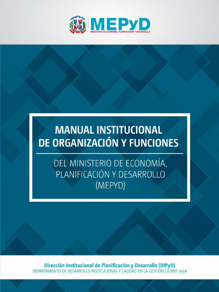 Manual de Organizacion y Funciones | PDF | Ministerio (Departamento de Gobierno) | Planificación