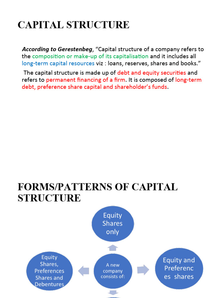 CAPITAL STRUCTURE Risk Management Lecture | PDF | Capital Structure ...