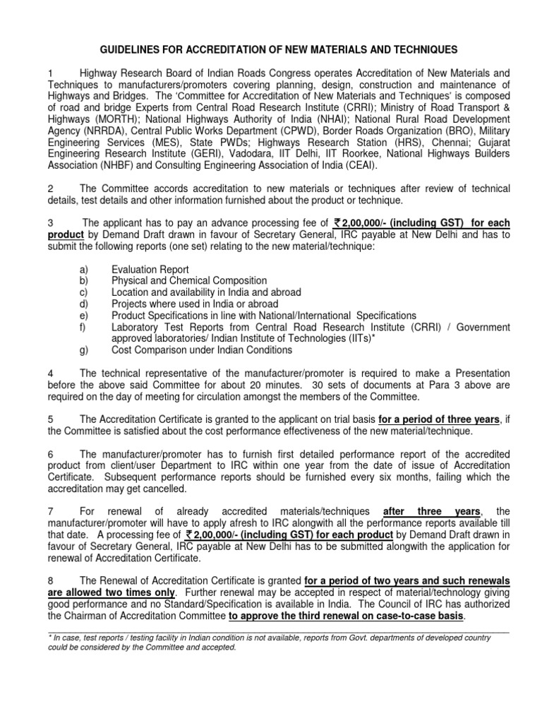 GUIDELINES For Accreditation | PDF