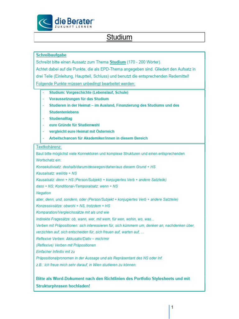 Portfolio Studium | PDF