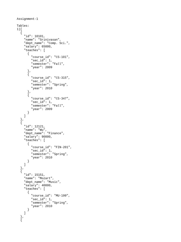 Assignment 1 DBD | PDF