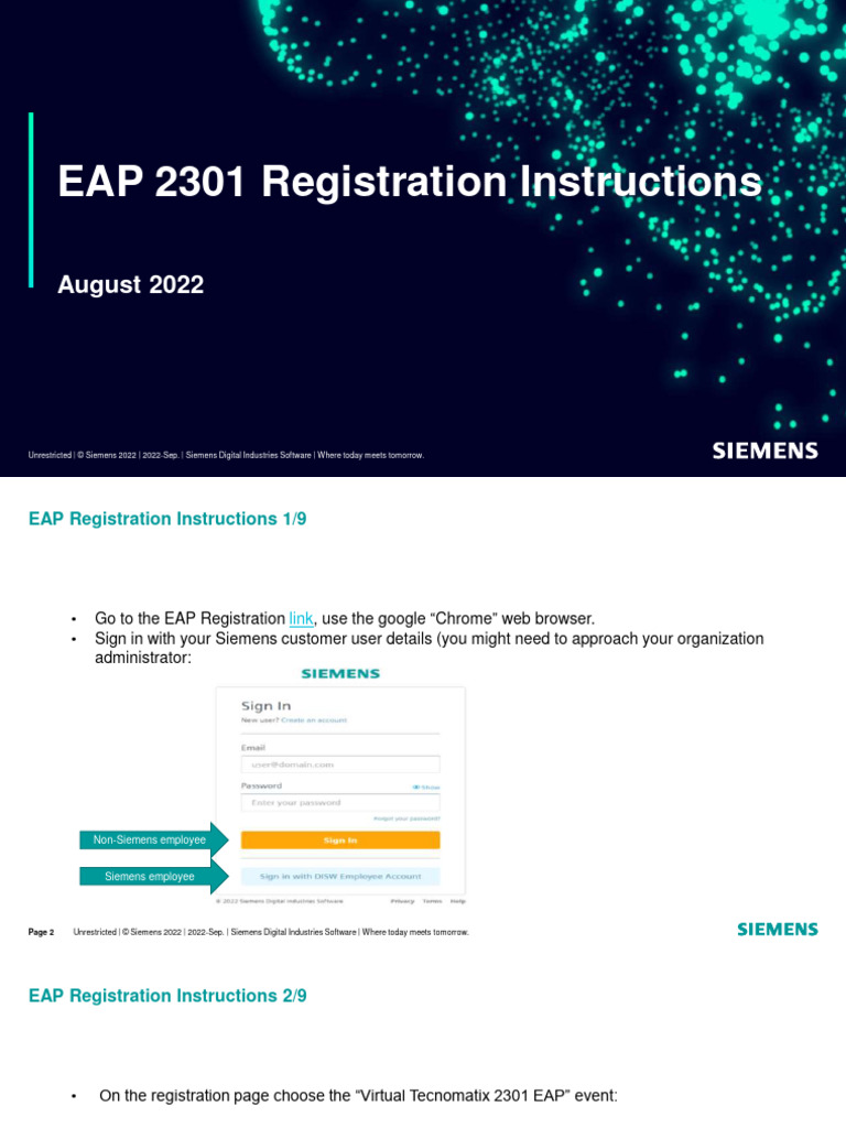 Tecnomatix 2301 EAP Registration Instructions | PDF | Software Engineering | Information Technology