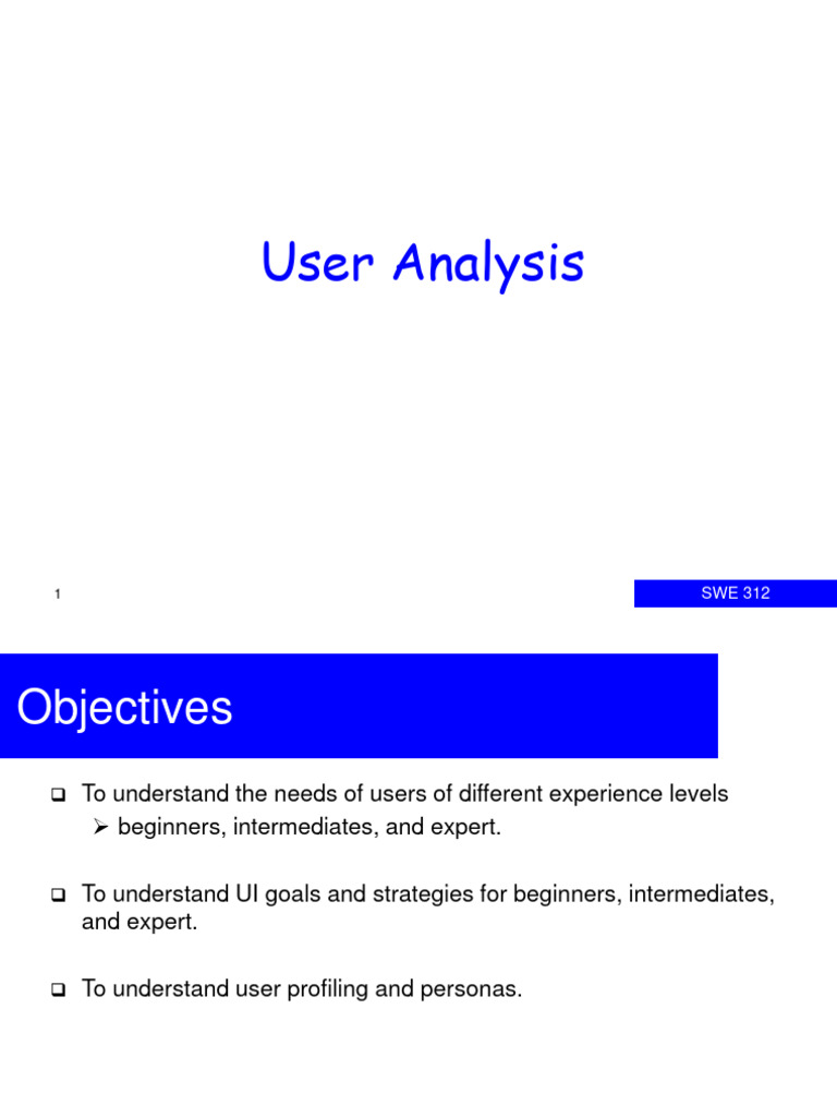 03 - User Analysis | PDF | Human Communication | Computing