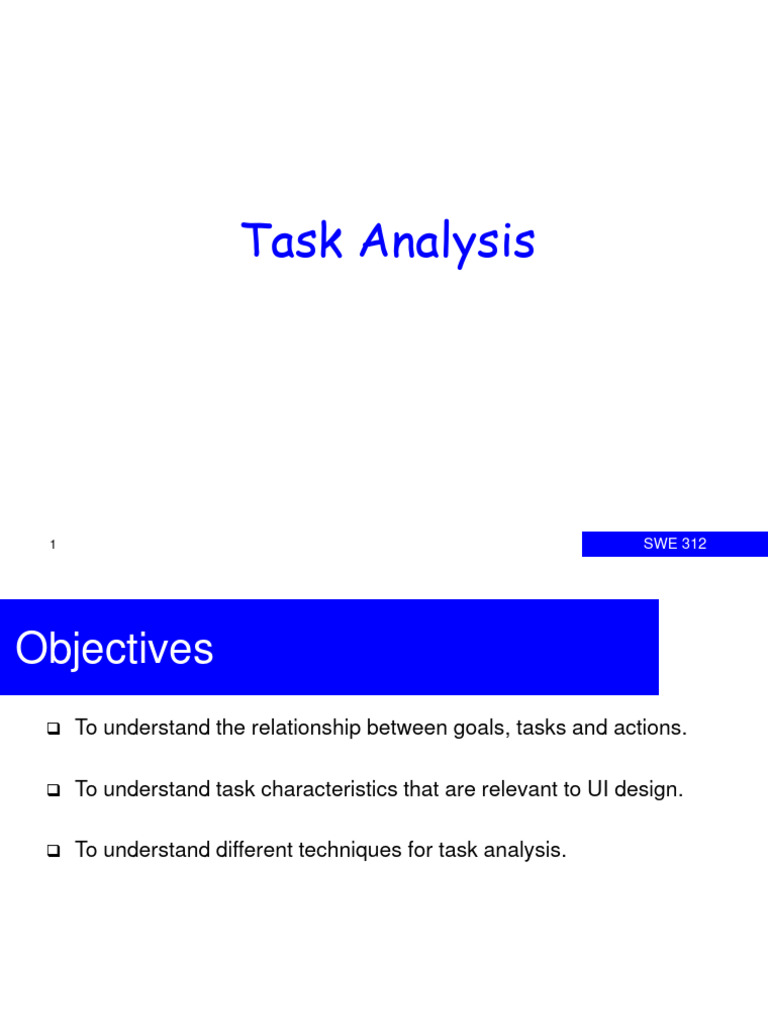 04 - Task Analysis | PDF | Use Case | Cognitive Psychology
