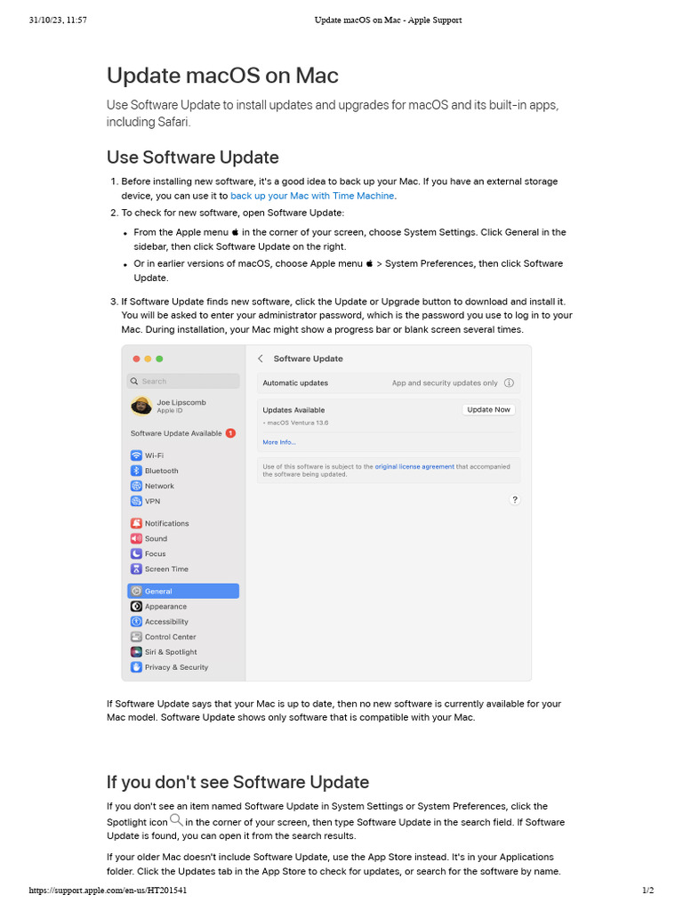 Update Macos On Mac Apple Support Pdf Mac Os Apple Inc