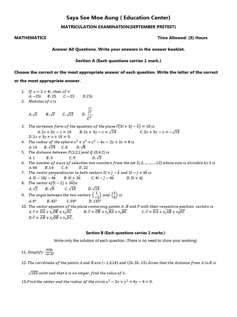 Grade 12 Maths | PDF | Mathematics | Equations