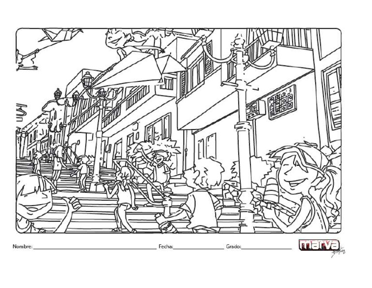 Dibujo Guayaquil para Colorear Primaria - Las Peñas | PDF