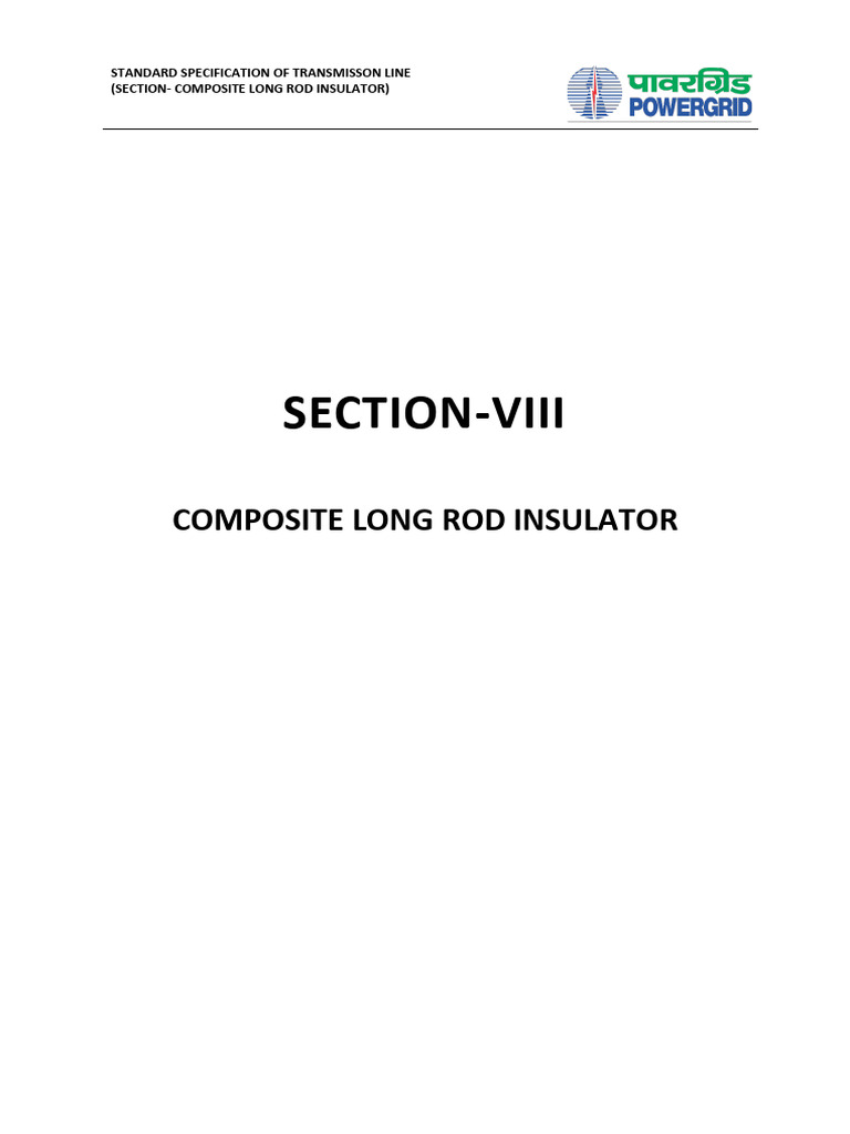 Composite Long Rod Insulator Specs | PDF | Insulator (Electricity ...