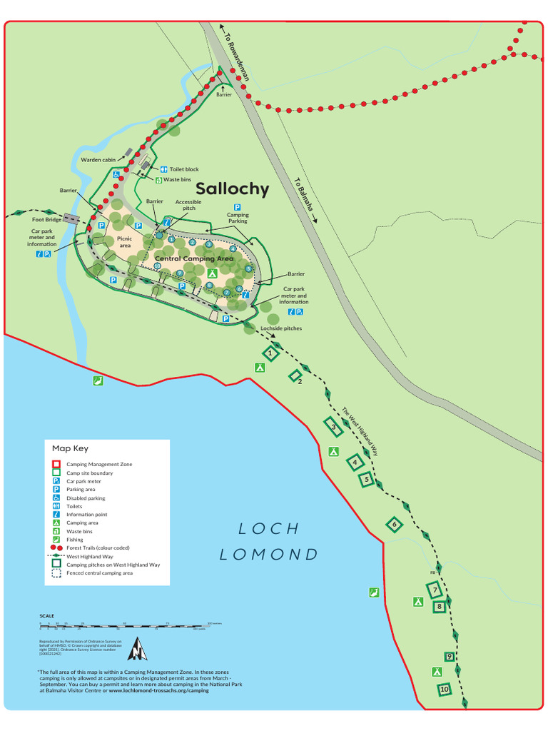 Sallochy Campsite Map | PDF | Transport | Intellectual Works