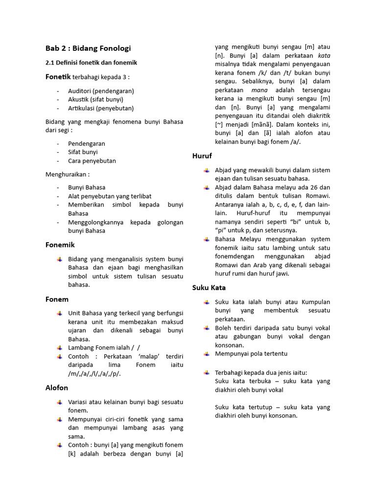 Bahasa Melayu Sem 1 - Bab 2 | PDF