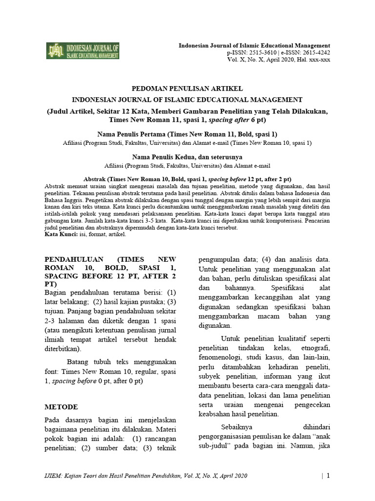 Template IJIEM | PDF