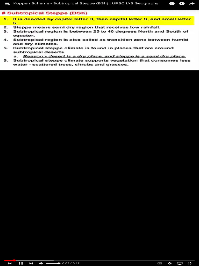 Subtropical Steppe Climate (BSh) | PDF | Subtropics | Temperate Climate