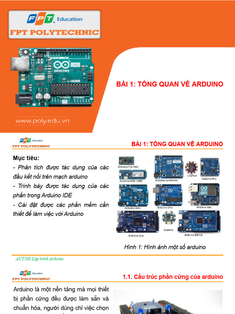 SLIDE 1 - 1 - Bai1 TongQuanArduino | PDF