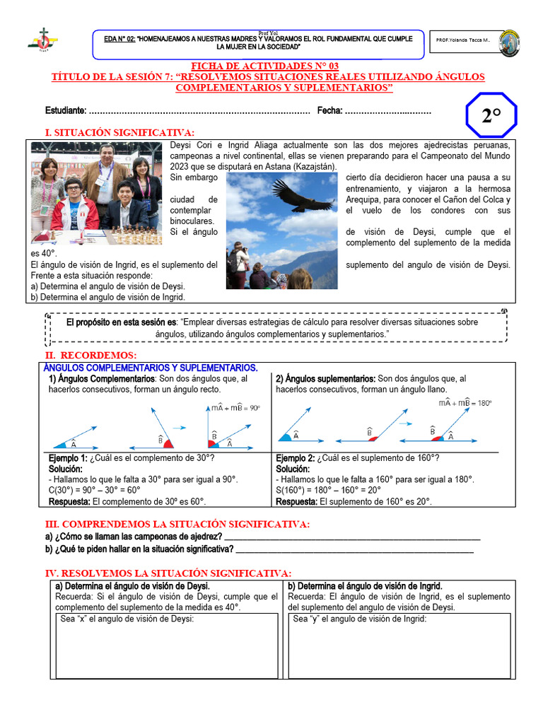 Ficha 3 - 2do - Eda2 Mat | PDF