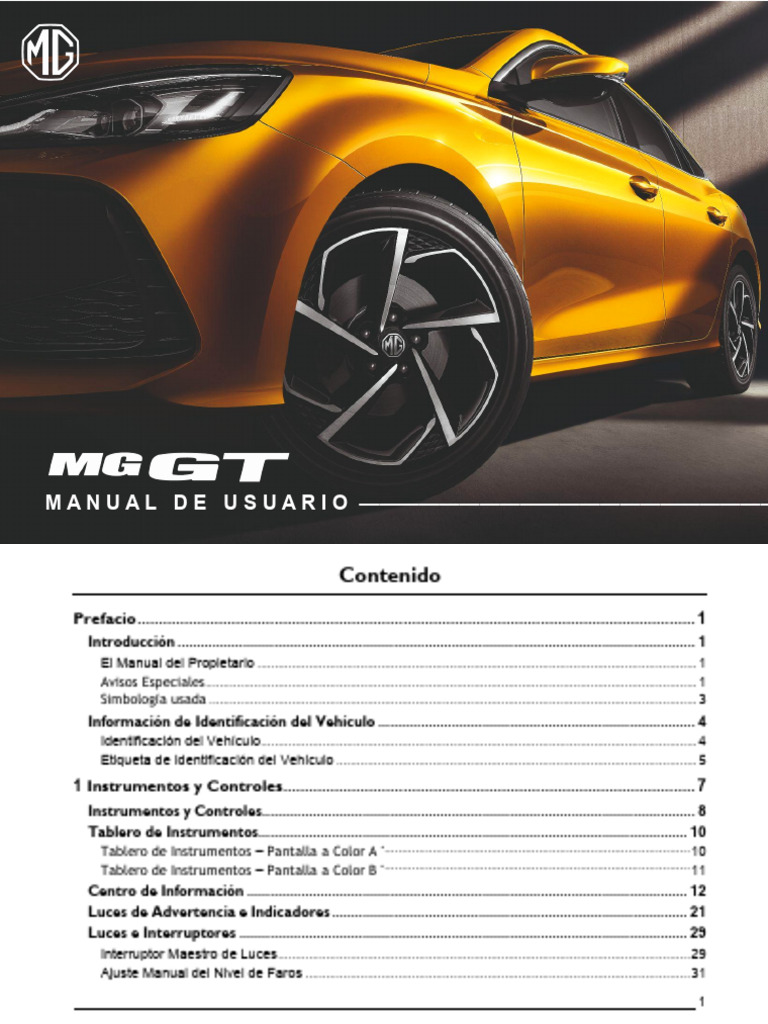 Manual MG-GT | PDF | Vehículo de motor | Vehículos terrestres