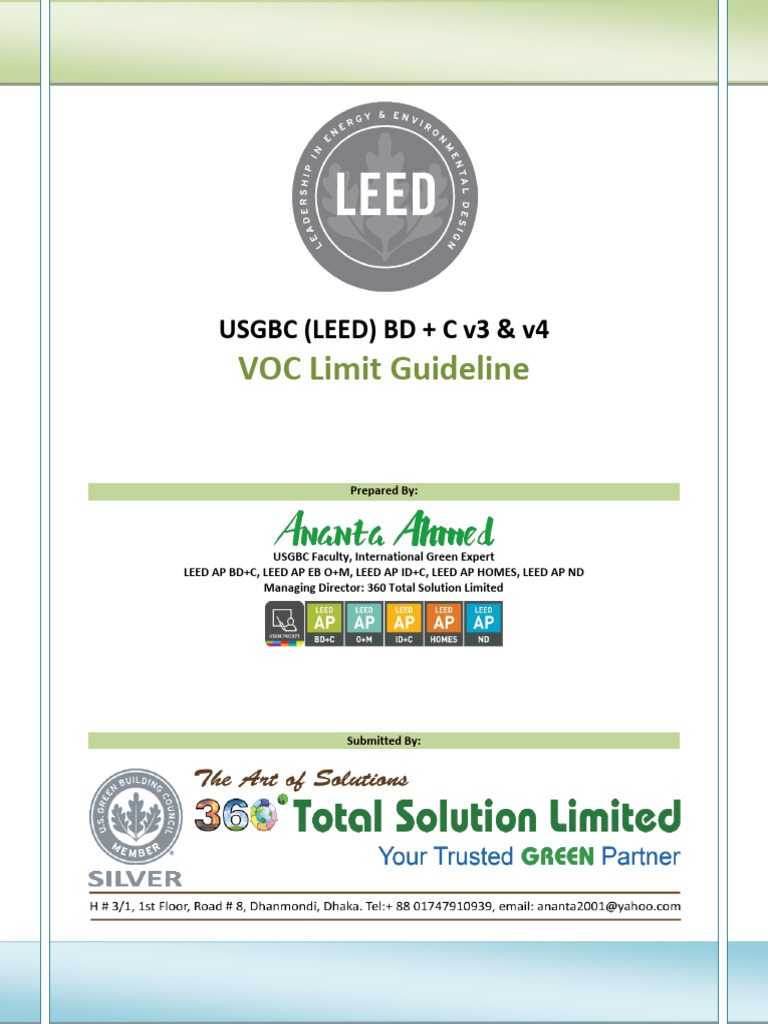 LEED VOC Limit Guidelines for BD+C | PDF | Volatile Organic Compound ...