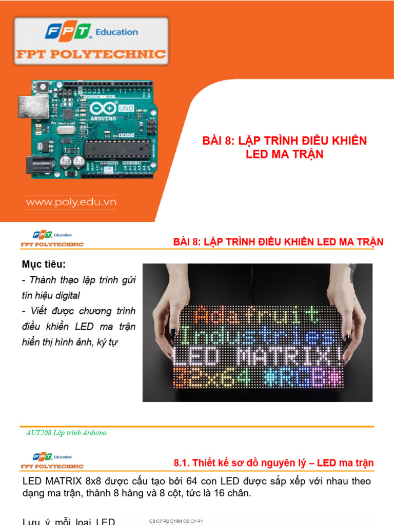 Slide 4 - 2 - Bai8 Ledmatrix | PDF