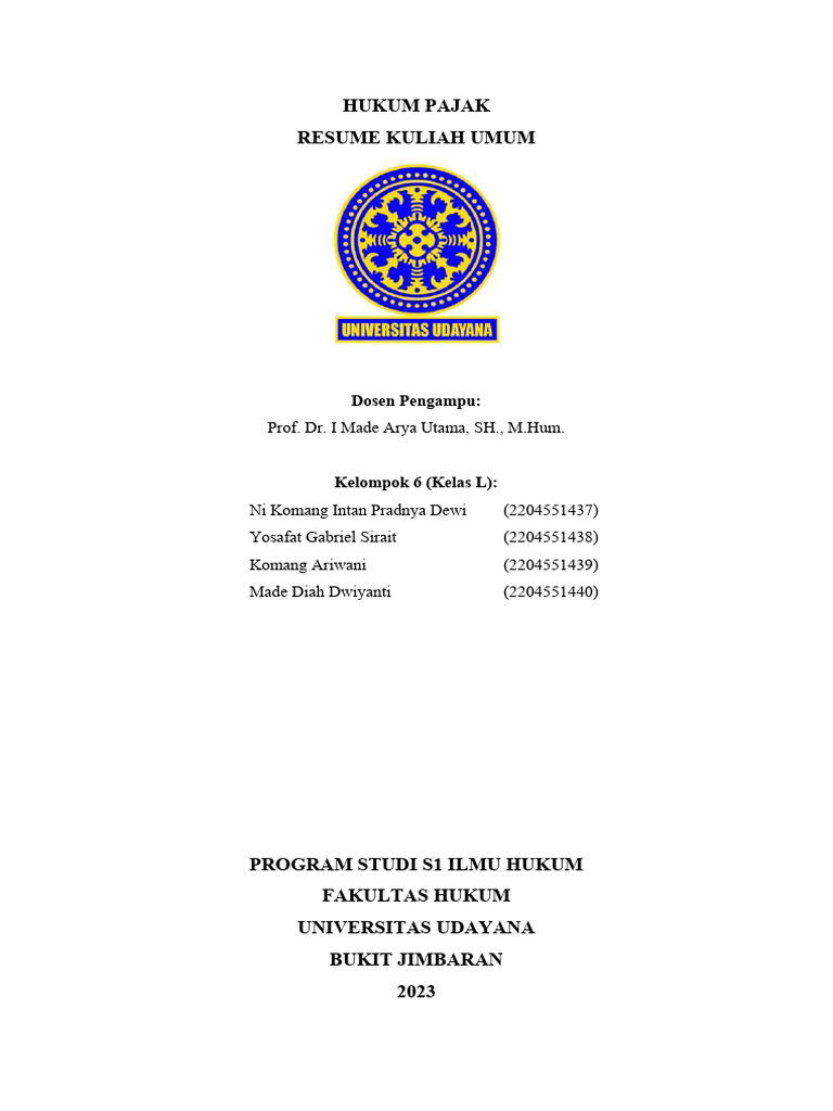 Resume Kuliah Umum | PDF | Politik