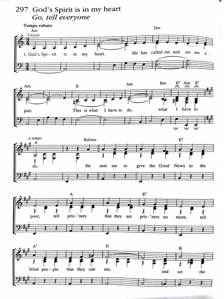 God's Spirit Is in My Heart | PDF