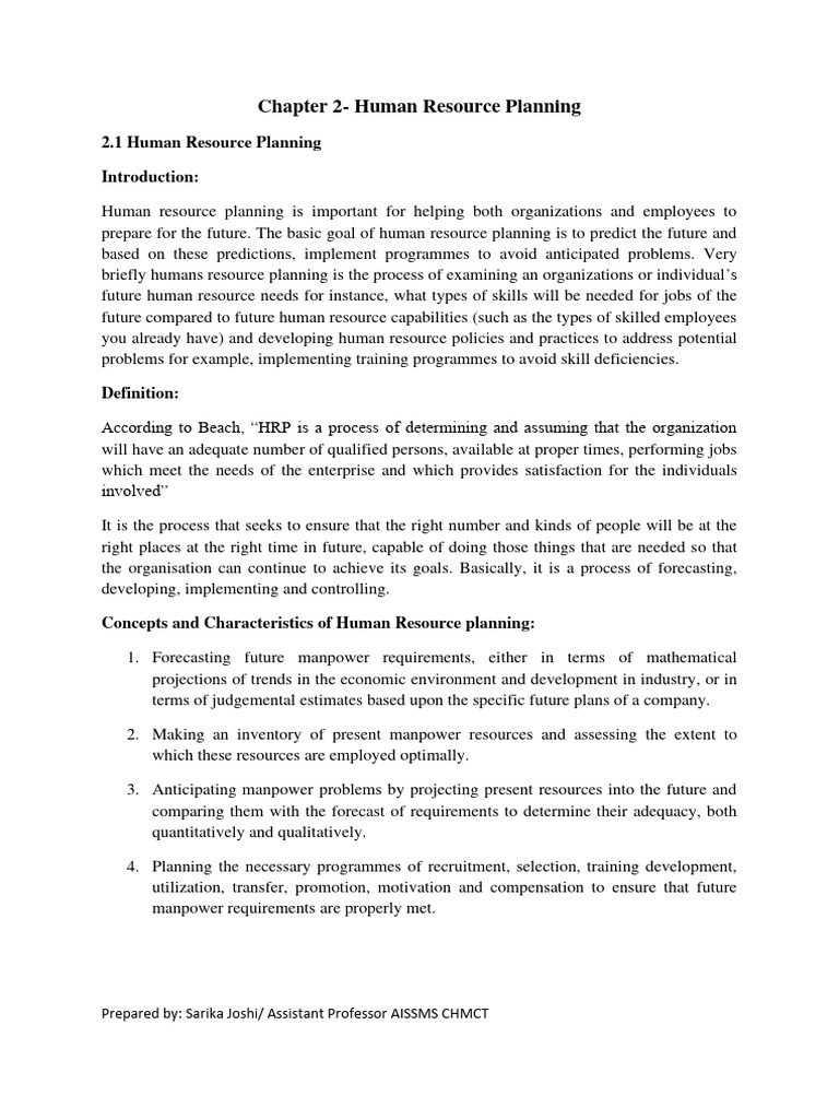Human Resource Planning Overview | PDF | Recruitment | Human Resources