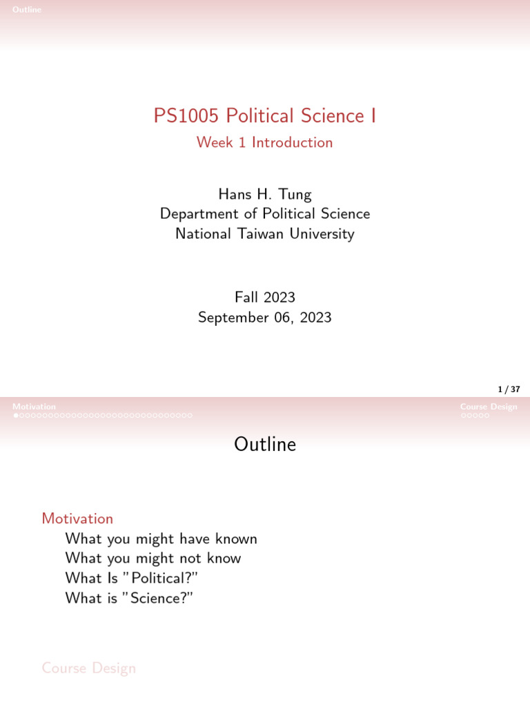 2023F PS1005 W1 Print | PDF | Science | Motivation