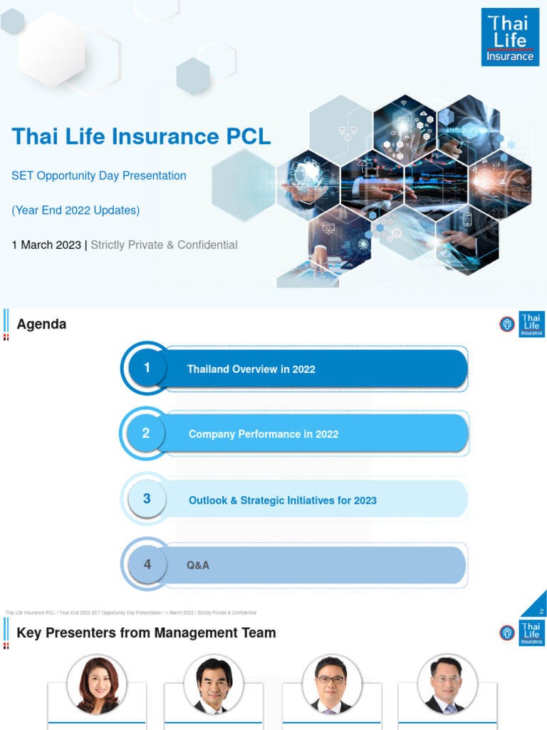 Thai Life Insurance PCL: Strictly Private & Confidential | PDF ...