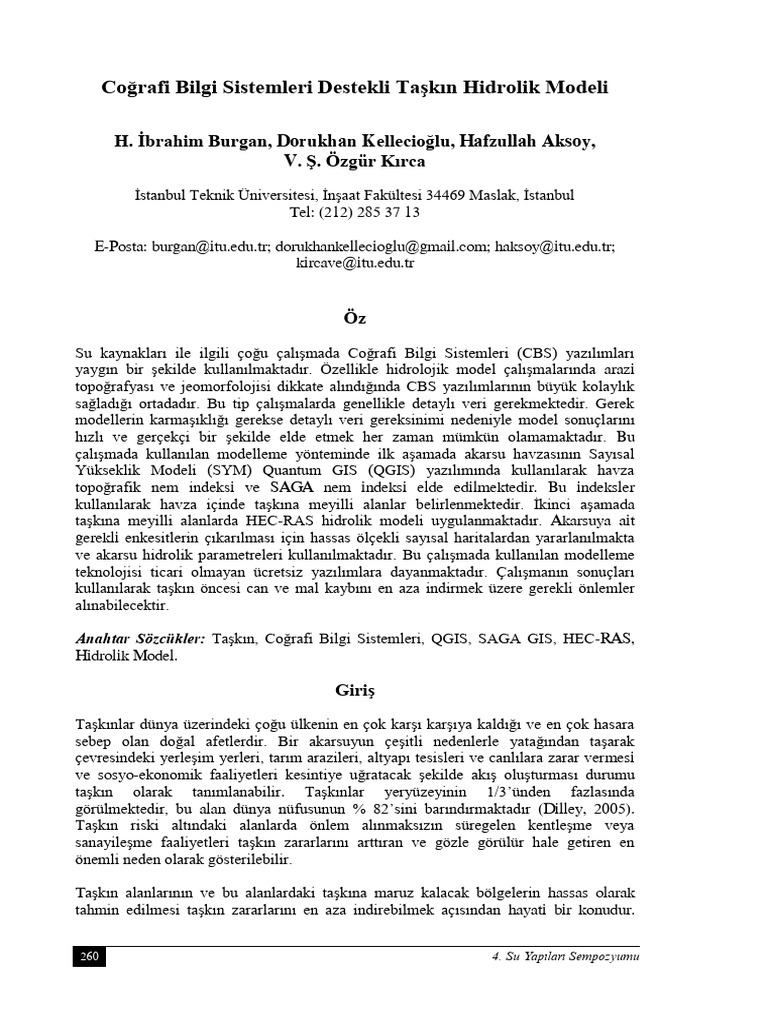 Hidrolik Si, Stemler Taşkın Modeli | PDF