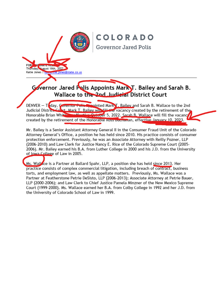 Governor Appoints Judges to 2nd District Court | PDF | Politics