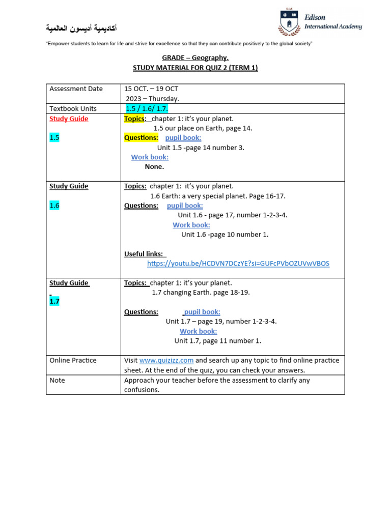 Quiz 2 Study MateriAL | PDF