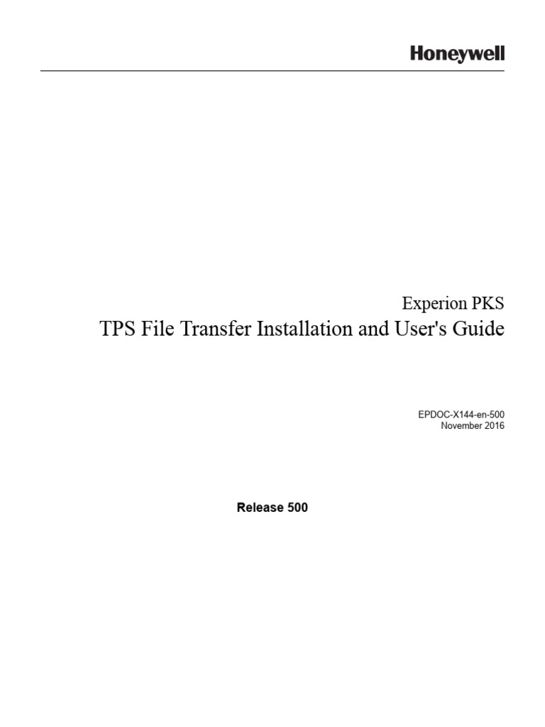 TPS File Transfer Installation and User's Guide EPDOC-X144-En-500 | PDF | Computer File ...