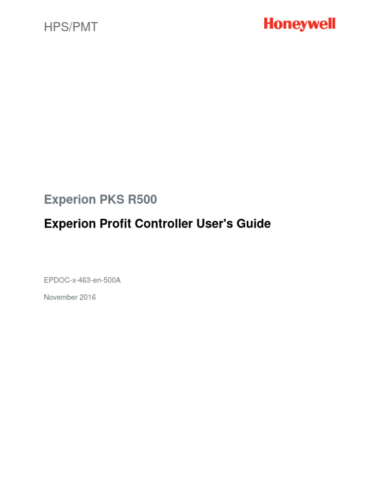 Experion PKS Profit Controller Users Guide EPDOC-x-463-En-500 | PDF | Control Theory | Computer ...