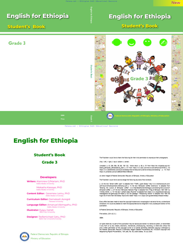 Grade 3-English Fetena Net Eb40 | PDF | English Language | Ethiopia