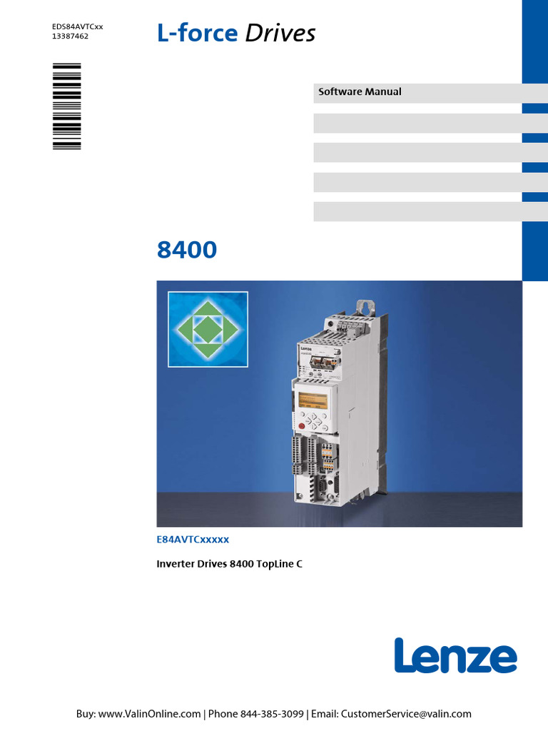 Lenze 8400 Topline Software Manual | PDF | Electrical Engineering | Electricity