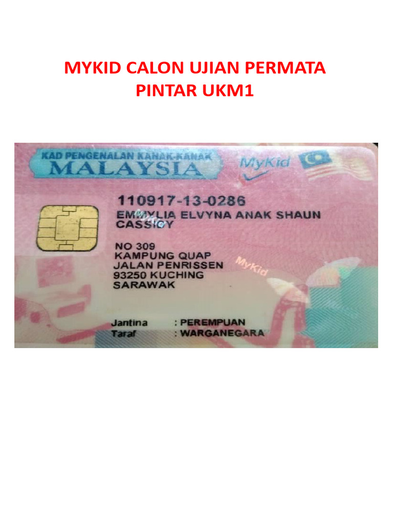 Mykid Calon Ujian Permata Pintar UKM1 | PDF