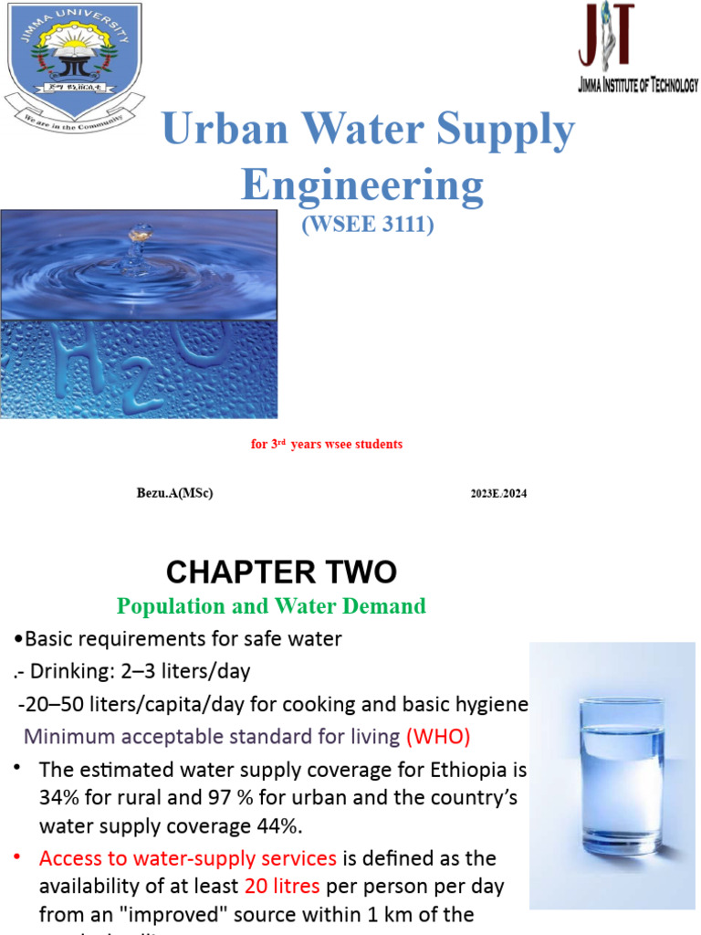 Chapter - Two Population and Water Demand | PDF | Water | Water Supply