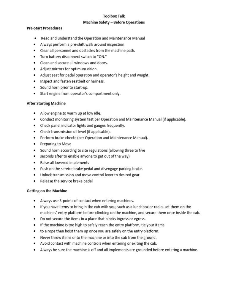 Toolbox Talks 2 | PDF | Scaffolding | Crane (Machine)
