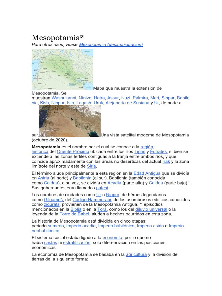 Mesopotamia | PDF | Mesopotamia | Sumeria