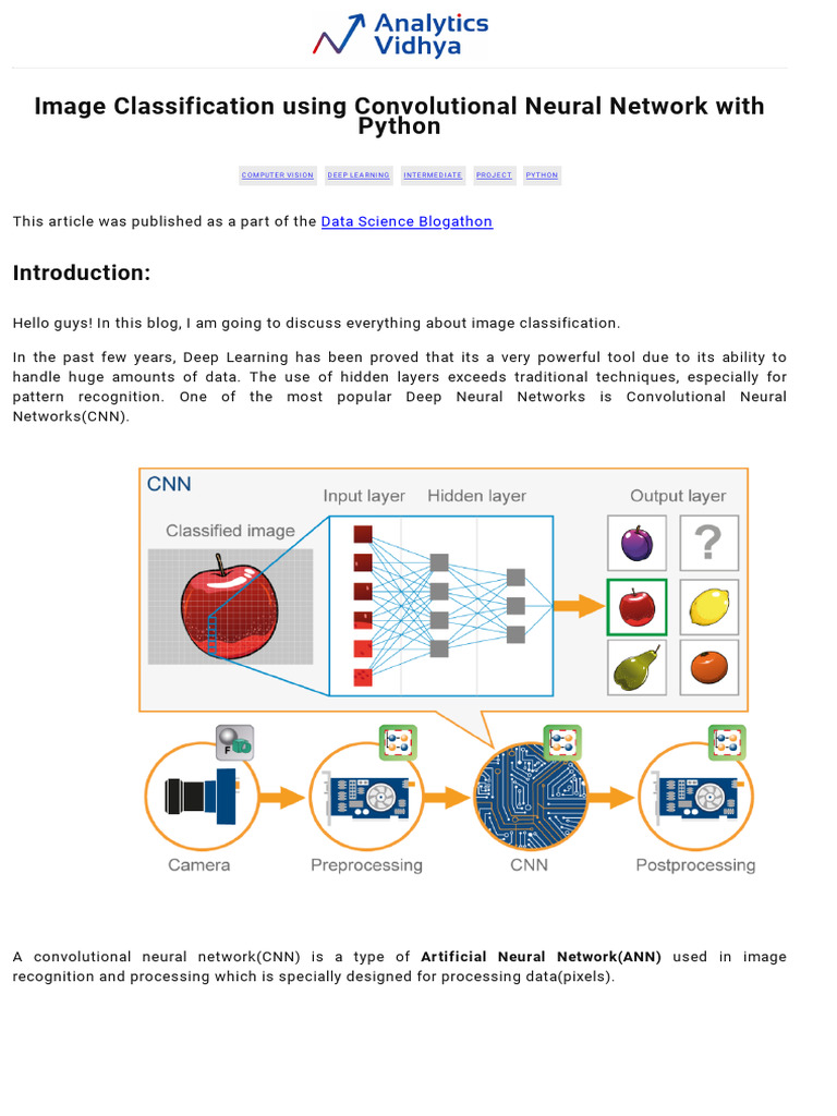 Image Classification Using Convolutional Neural Network With Python | Download Free PDF ...