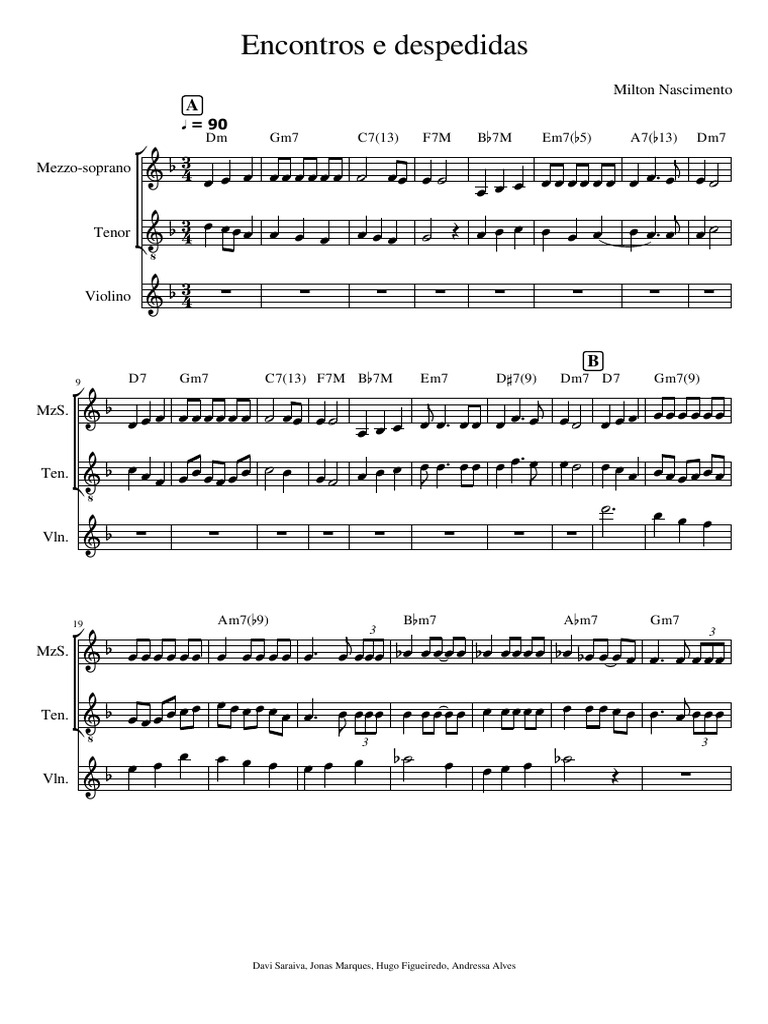 Encontros - e - Despedidas - Versao2 (Dessa Vez Vai) | PDF